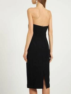 Roland Mouret Strapless Crepe Mid-length Dress