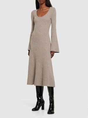 Michael Kors Cashmere Knitted Midi Sweater Dress