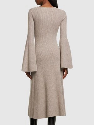 Michael Kors Cashmere Knitted Midi Sweater Dress