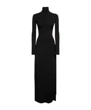 Galvan Hollow Knit Dress - Black