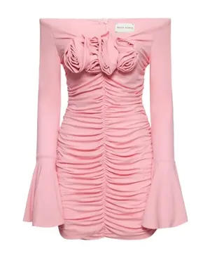 Magda Butrym Mini Dress With Trumpet Sleeves - Pink