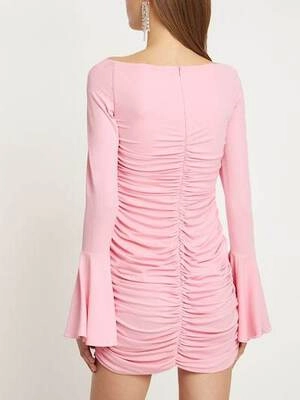 Magda Butrym Mini Dress With Trumpet Sleeves
