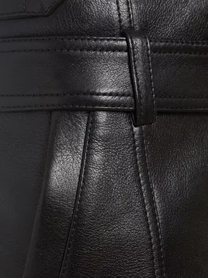 Versace Leather Mini Skirt