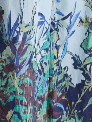 FORTE_FORTE Printed Denim Wide-leg Pants