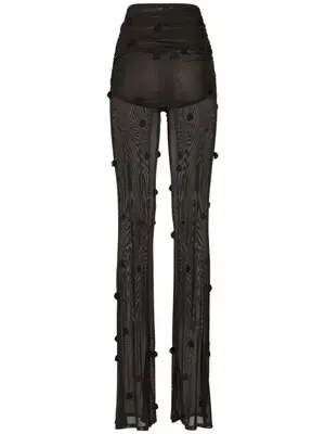 Jacquemus Le Pantalon Espelho Beaded Mesh Pants