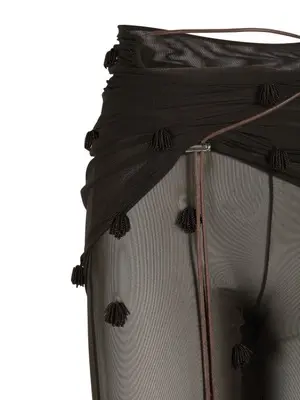 Jacquemus Le Pantalon Espelho Beaded Mesh Pants