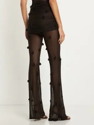 Jacquemus Le Pantalon Espelho Beaded Mesh Pants