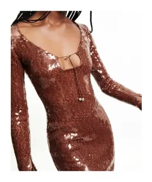 16Arlington Sequined Long-sleeved Dress