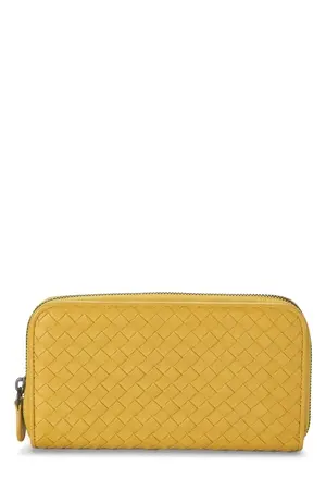 Bottega Veneta Intrecciato Continental Wallet - Yellow