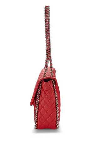 Chanel Quilted Lambskin Chain Around Half Flap Maxi