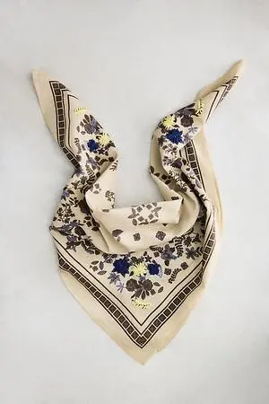 TERRAIN Embroidered Fall Floral Bandana Neutral