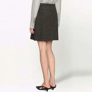 Gucci Melange Tweed Skirt