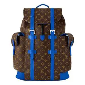 LOUIS VUITTON Christopher Mm Monogram Macassar Canvas - Blue
