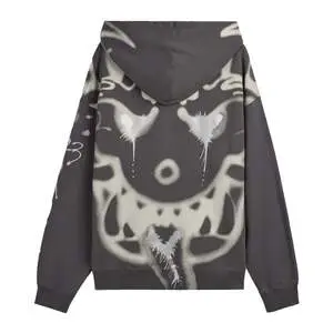 Adidas Chito Graphic French Terry Zipper Hoodie - Grey Five