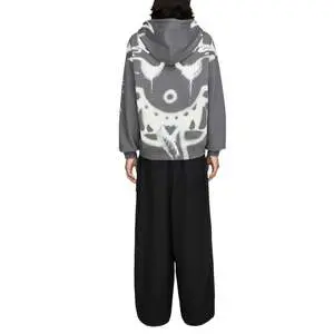 Adidas Chito Graphic French Terry Zipper Hoodie - Grey Five