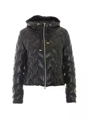 Herno Quilted Hooded Jacket - Black