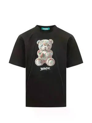 BARROW Teddy-bear Print T-shirt - Black