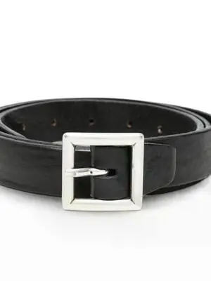 ERALDO Square-buckle Leather Belt - Black