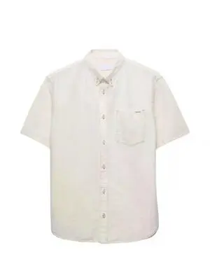 Prada Short-sleeved Chambray Shirt - Neutrals