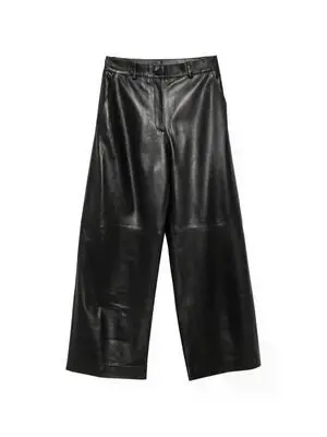 P.a.r.o.s.h Leather Wide-leg Trousers
