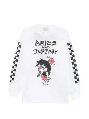 Aries Airtex Graphic-print T-shirt - White