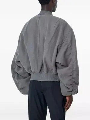 Rick Owens Secchia Flight In Dust Boiled Wool Jacket - Grey