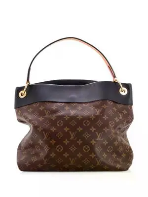 LOUIS VUITTON Tuileries Monogram Canvas With Leather Hobo Bag