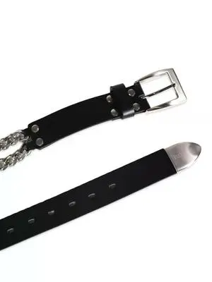 FILTH Chain-link Leather Belt