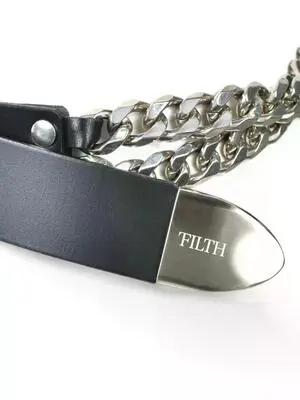 FILTH Chain-link Leather Belt