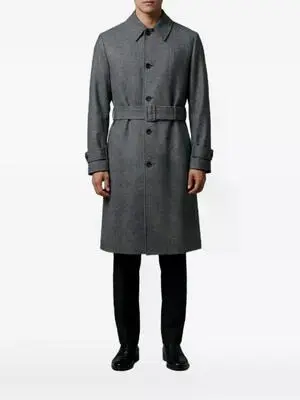 LARDINI Prince Of Wales Check Belted Coat