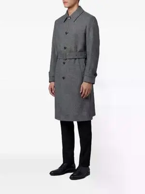 LARDINI Prince Of Wales Check Belted Coat