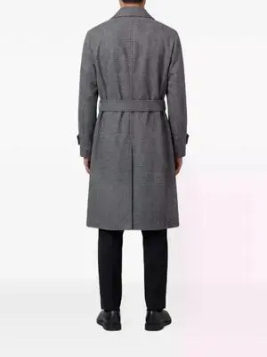 LARDINI Prince Of Wales Check Belted Coat