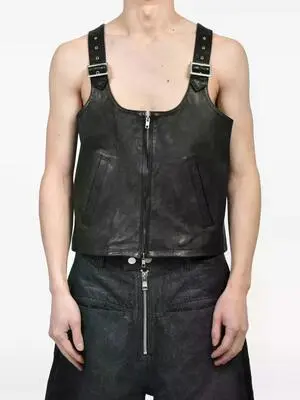 FILTH Buckle-strap Zip-up Vest