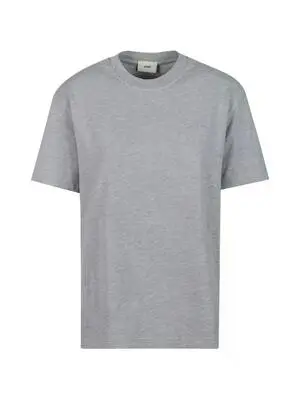 AUTRY Logo-embroidered T-shirt - Grey