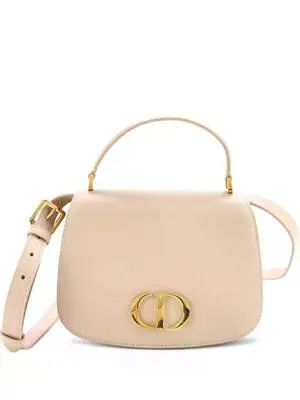 Dior Christian Dior Leather Top Handle Satchel Bag Neutrals