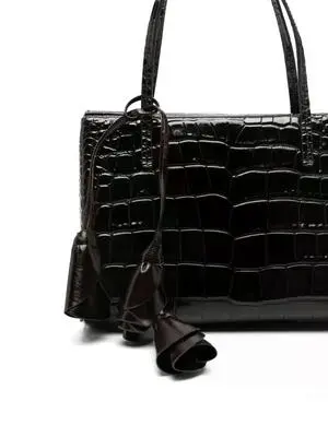 Magda Butrym Croc-effect Floral-pendant Tote Bag