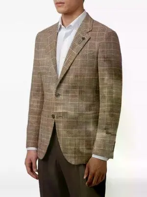 LARDINI Prince Of Wales Check Single-breasted Blazer