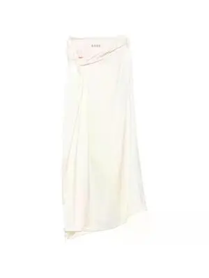 RÓHE Twist-detail Wrap Asymmetric Skirt - Neutrals