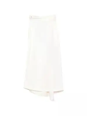 RÓHE Twist-detail Wrap Asymmetric Skirt - Neutrals