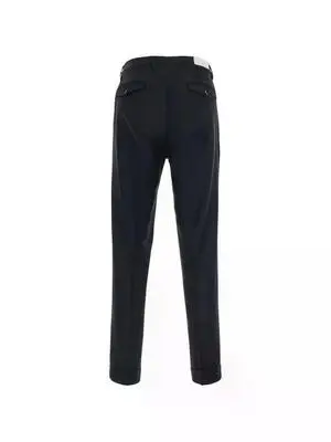 MICHAEL COAL Pleated Turned-up Trousers