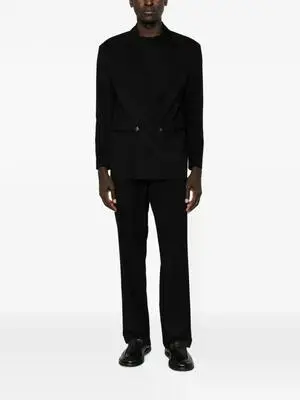 Imperial Pleated Straight-leg Trousers - Black