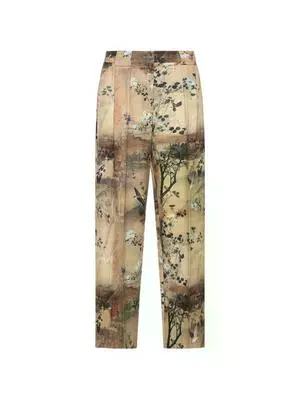 PIERRE-LOUIS MASCIA Beatex Floral-print Trousers