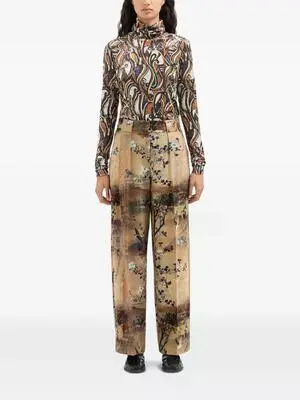PIERRE-LOUIS MASCIA Beatex Floral-print Trousers