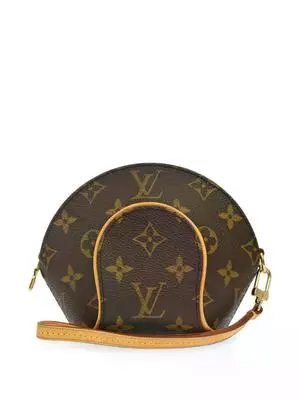 LOUIS VUITTON 2005 Mini Ellipse Monogram Clutch Bag - Brown