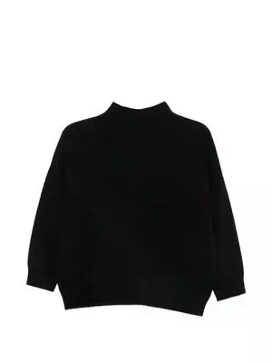 VANISE Mock-neck Knitted Sweater - Black