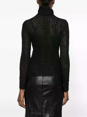 Dixie Floral Lace Roll-neck Top