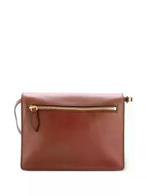 Burberry Macken Leather And House Check Canvas Small Cross Body Bag - Brown