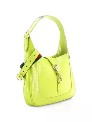 Gucci Jackie 1961 Patent Small Hobo Bag - Green
