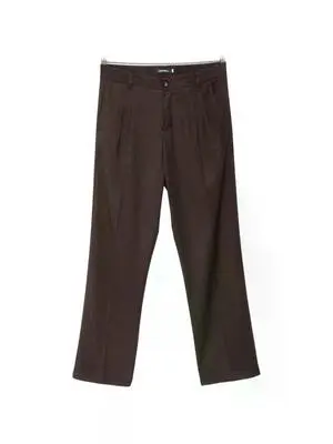 Imperial Pleated Straight-leg Trousers - Brown