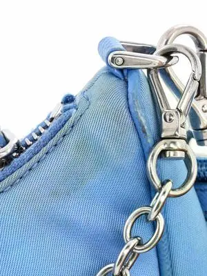Prada Re-edition Tessuto Mini Hobo Shoulder Bag - Blue